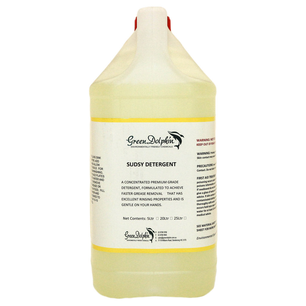 Sudsy Liquid Yellow Detergent 5L | Cleaning Chemicals Melbourne – Green ...
